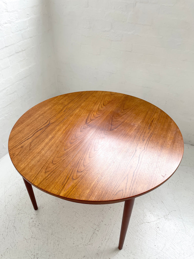 Danish Teak Circular Dining Table — Nord