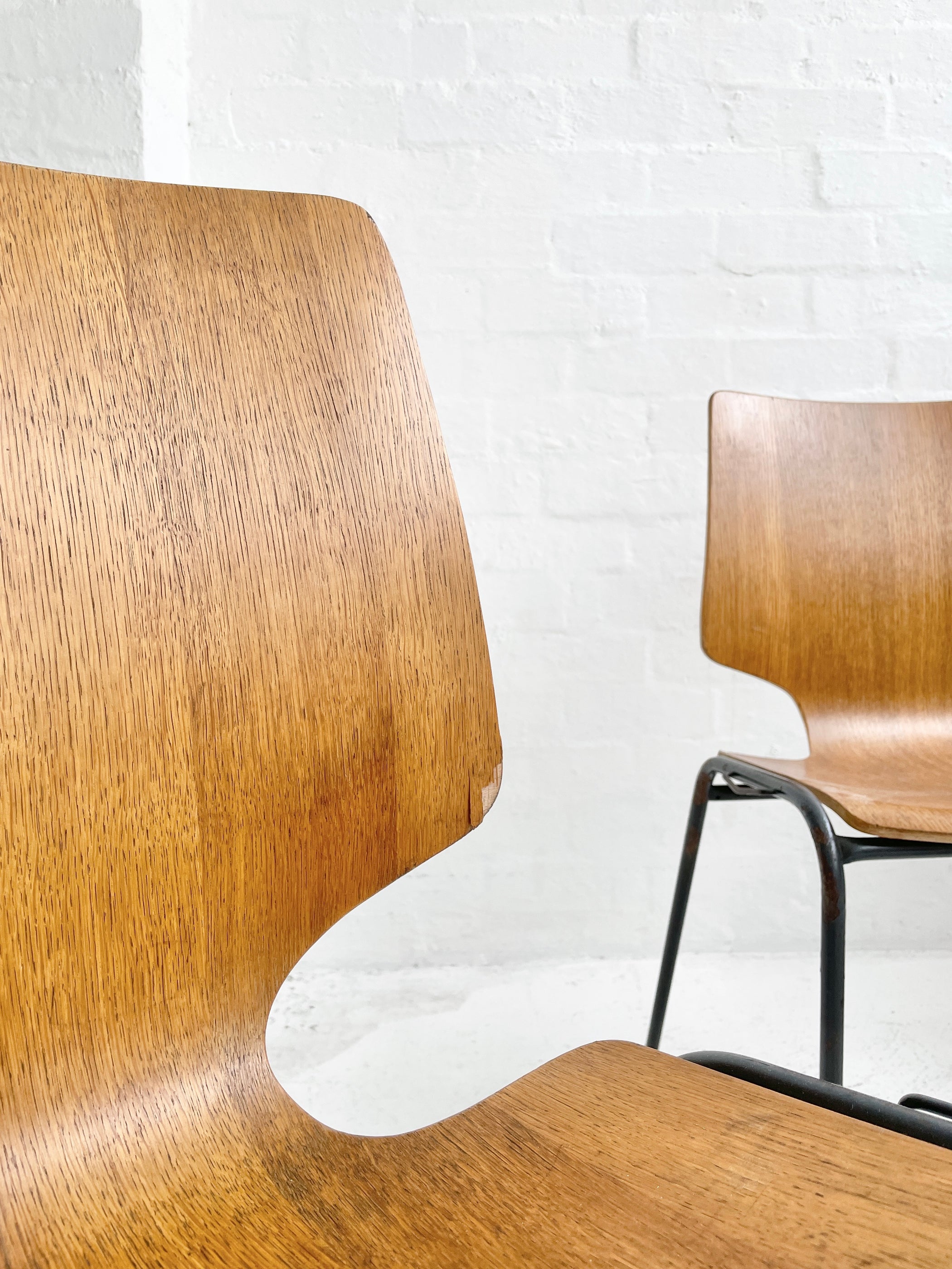 Set of 4 Danish Oak Stacking Chairs — Nord