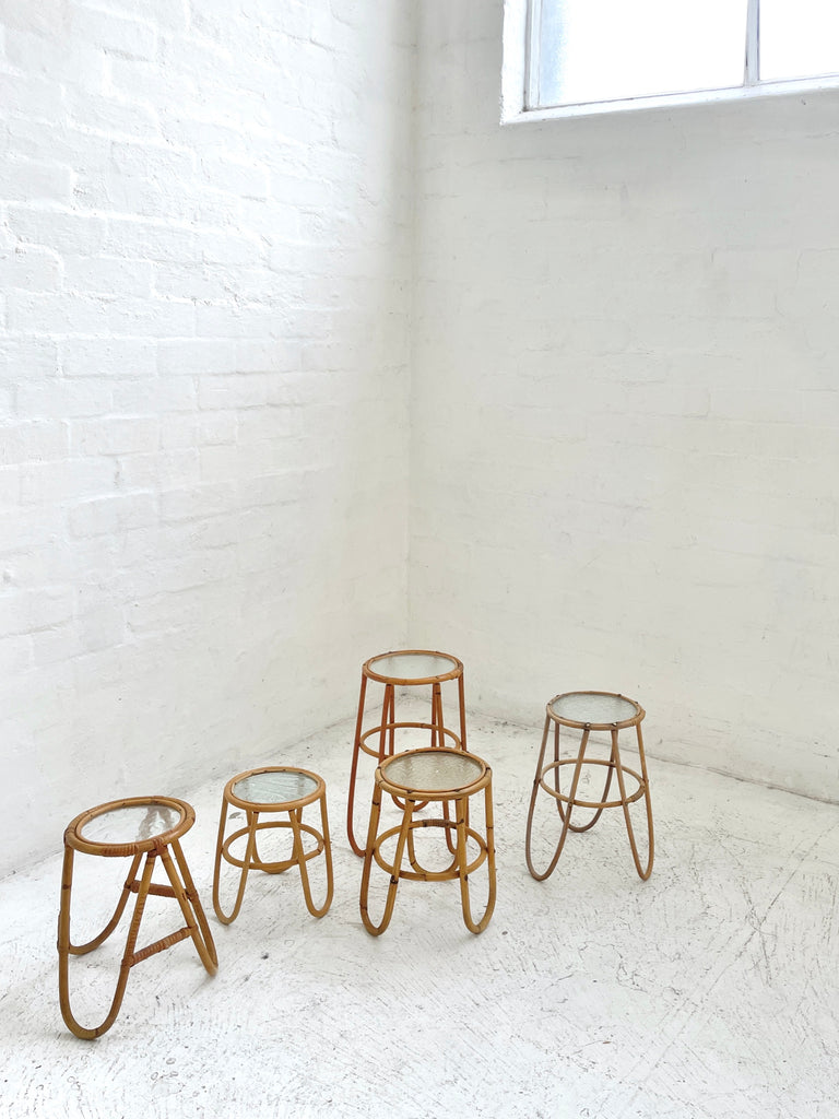 Set of Vintage Cane Pot Stands — Nord