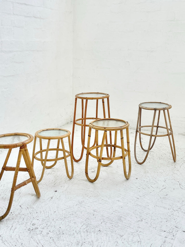 Set of Vintage Cane Pot Stands — Nord