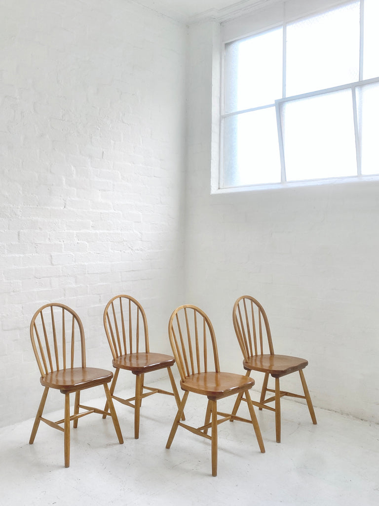 Set of four Swedish Spindle Back Chairs — Nord