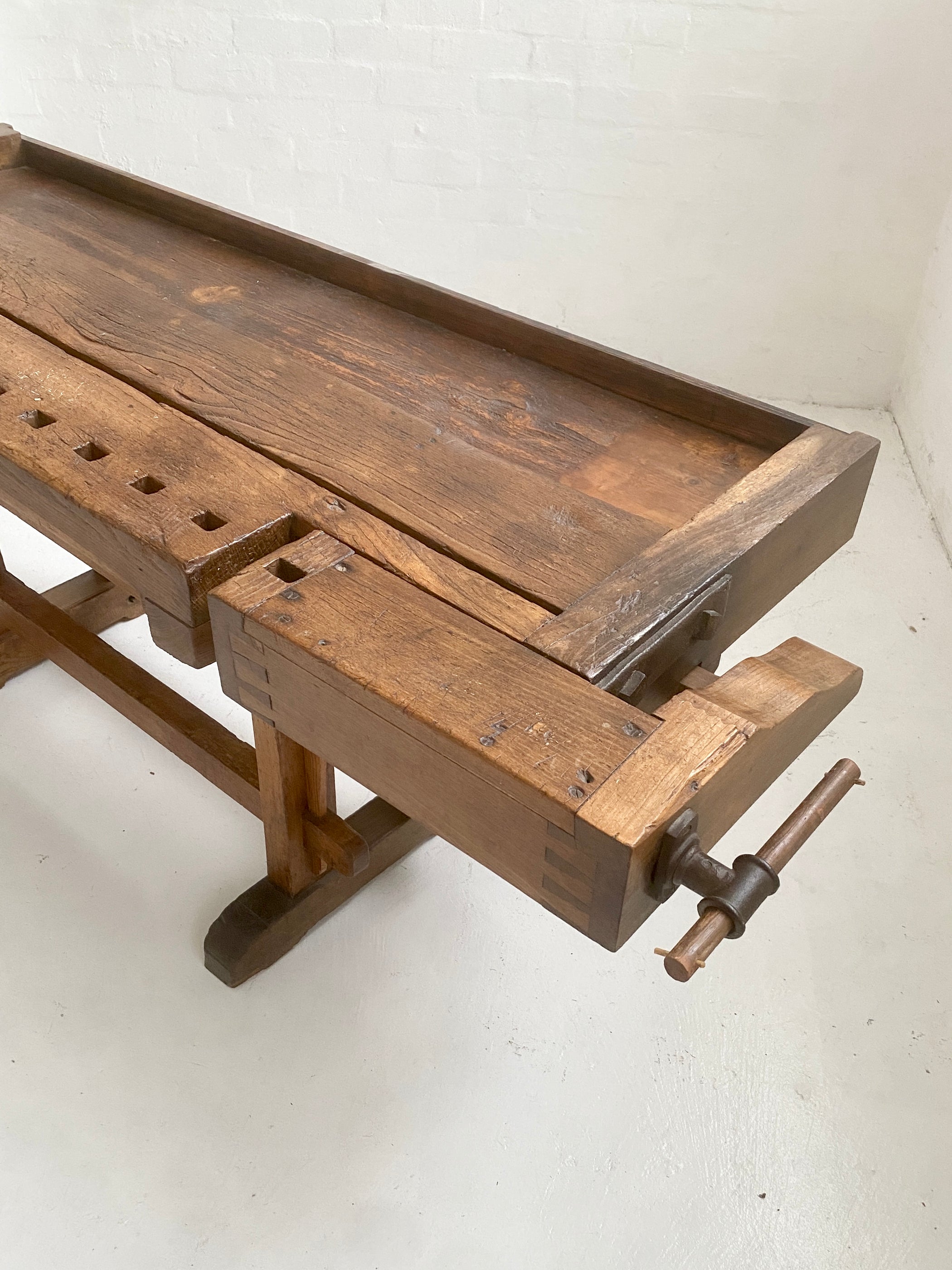 Antique European Woodwork Bench — Nord